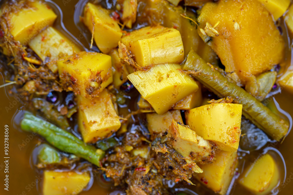 Fermented Fish Entrails Soup or Fish organs sour soup add green beans ...