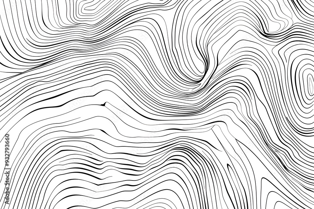 Topographic line patterns, a topography map background with contour ...