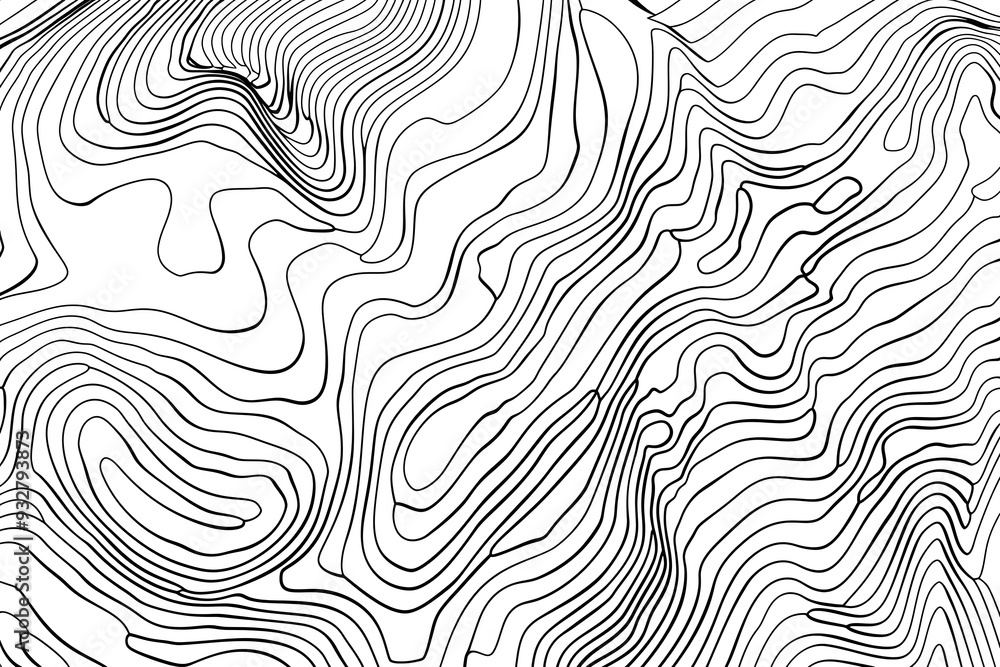 Topographic line patterns, a topography map background with contour ...