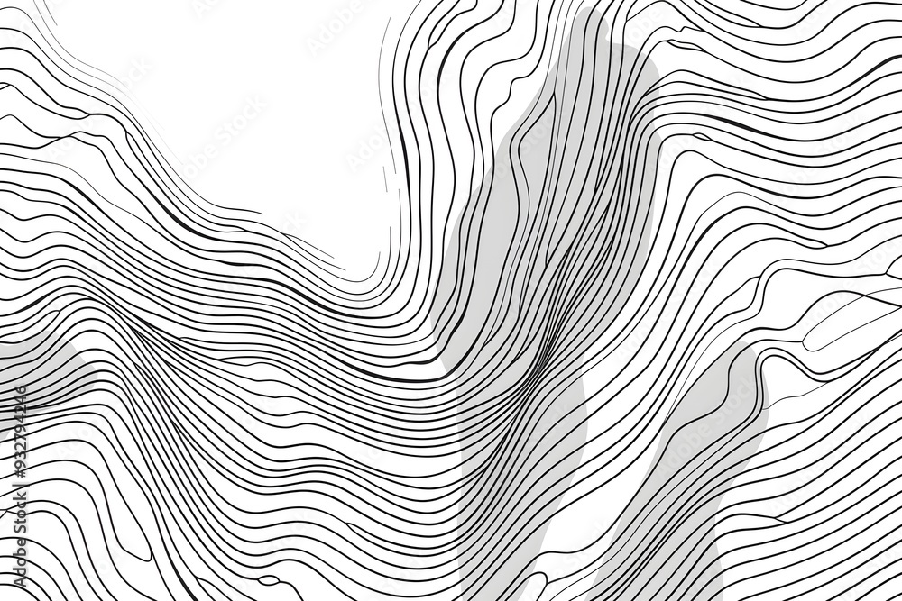 Topographic line patterns, a topography map background with contour ...