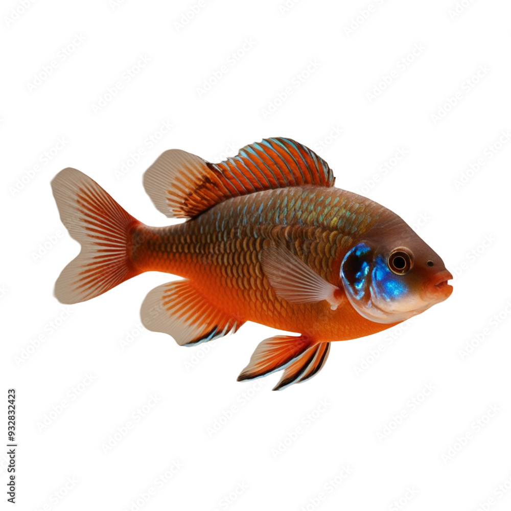 TRANSPARENT PNG ULTRA HD 8K A solitary Gourami fish with vibrant colors ...