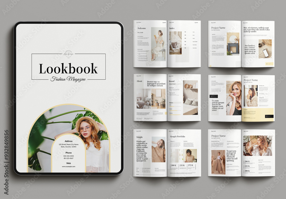 Fashion Magazine Lookbook Stock Template | Adobe Stock