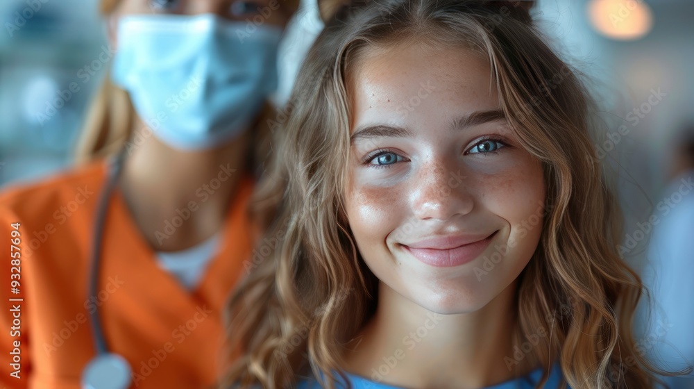 Doctor Examining Lymp Nodes On Neck Of The Teenage Girl Palpation Of Lymph Nodes Concept Of