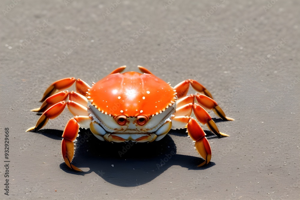 Crab: A marine crustacean with a hard shell, pincers, and a sideways ...
