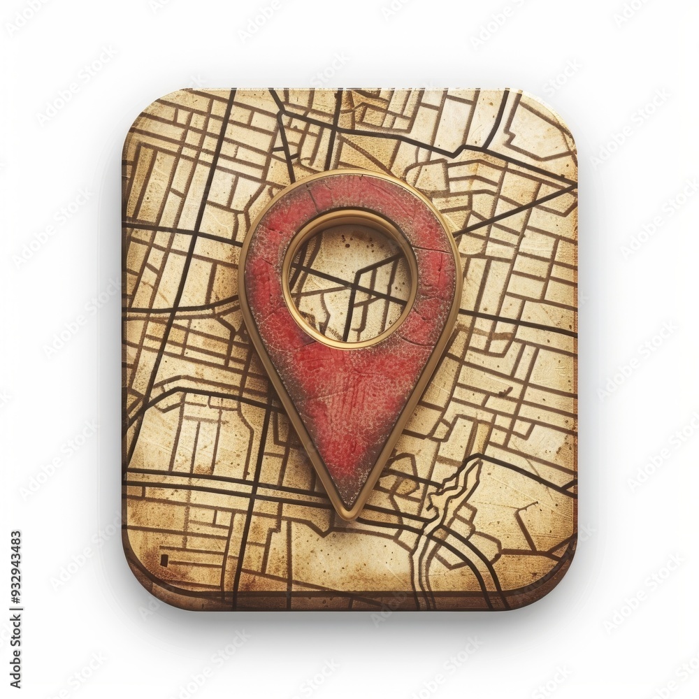 "Maps pin icons are essential for marking and identifying specific locations on a map, enhancing ...