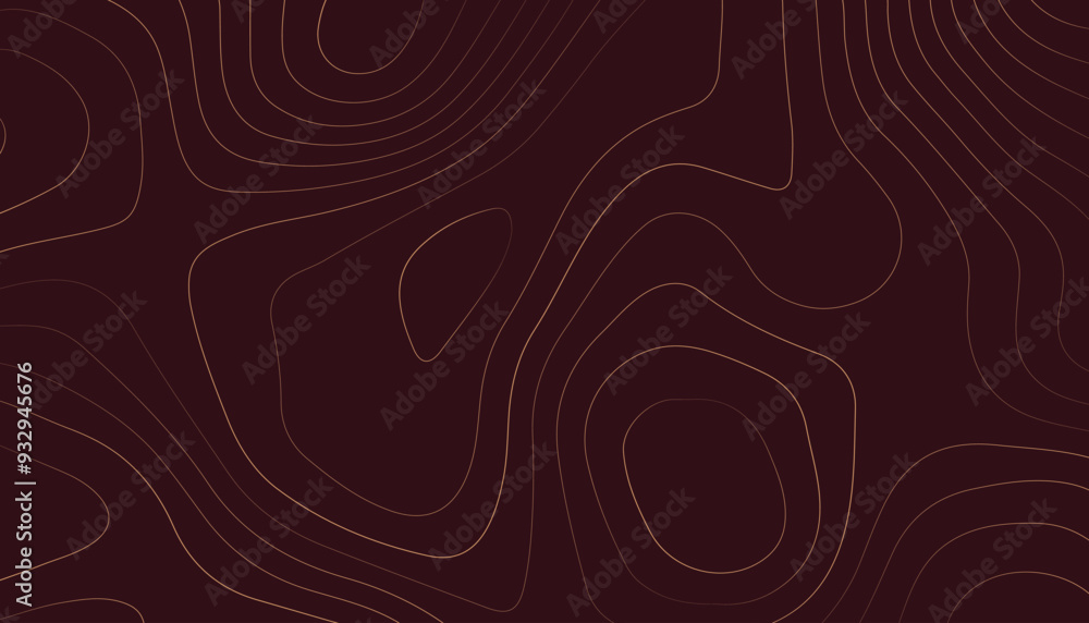 Topographic gradient line map. Abstract circle lines background ...
