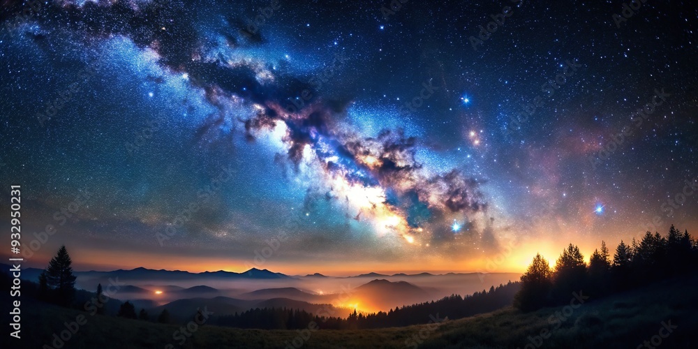 Dreamy astral nights starry skies infinite darkness shadows celestial ...