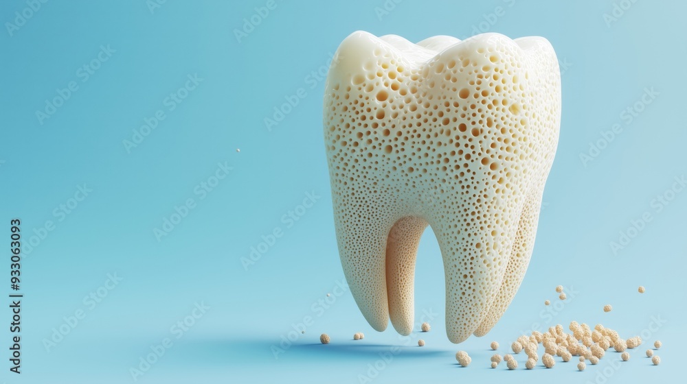 Highly Detailed of a Tooth Showcasing its Internal Structures and ...