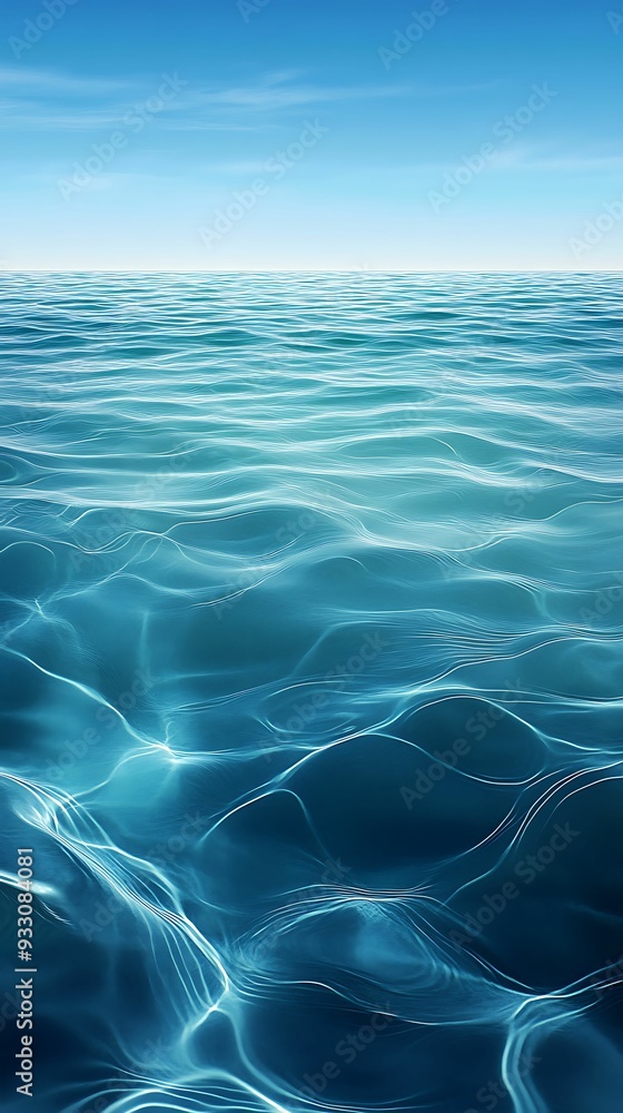 Smooth water texture with light ripples, gradient from blue to green ...