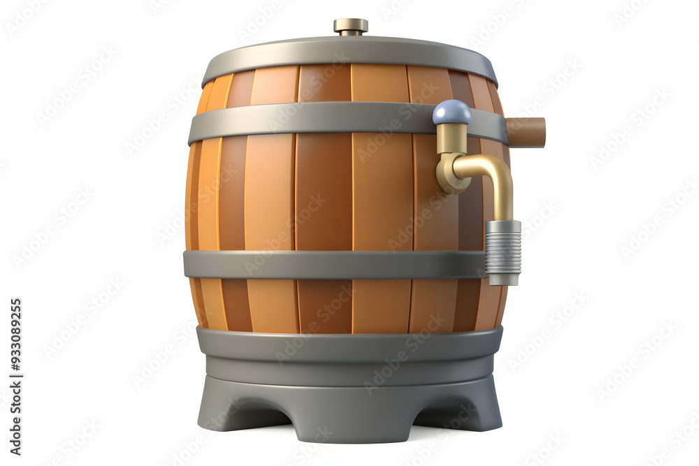 3d Flat icon as Beer keg and a tap symbolizing pub atmosphere with ...