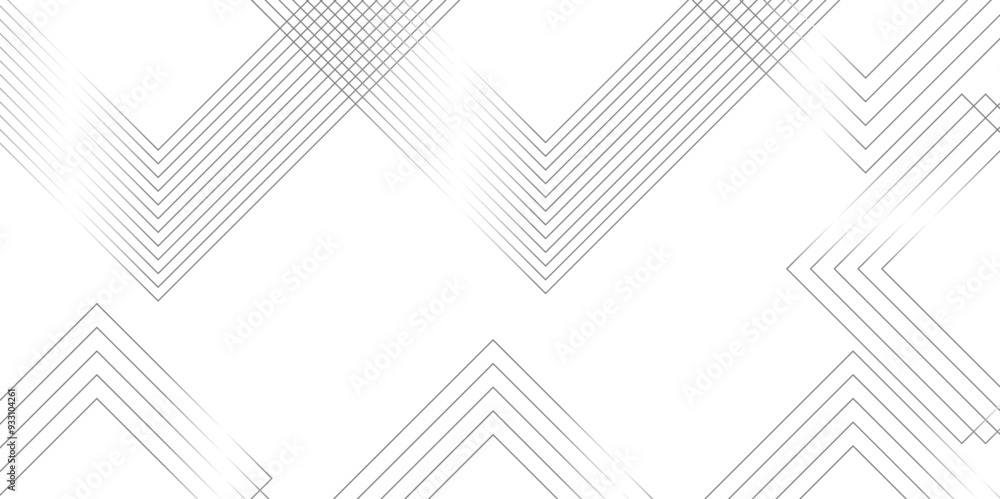 Abstract grey lines on white background with luxury shapes square ...