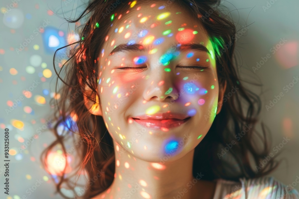 Joyful and expressive playful glance captures her dynamic allure ...