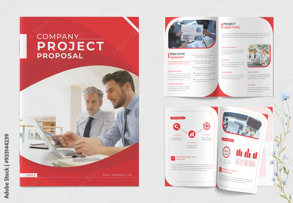 Company Project Proposal Layout Stock Template | Adobe Stock