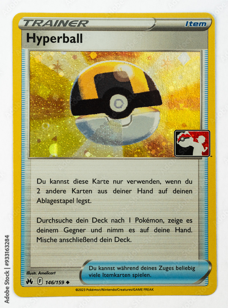 Hamburg, Germany - 06192024: photo of the German holo pokemon paper ...