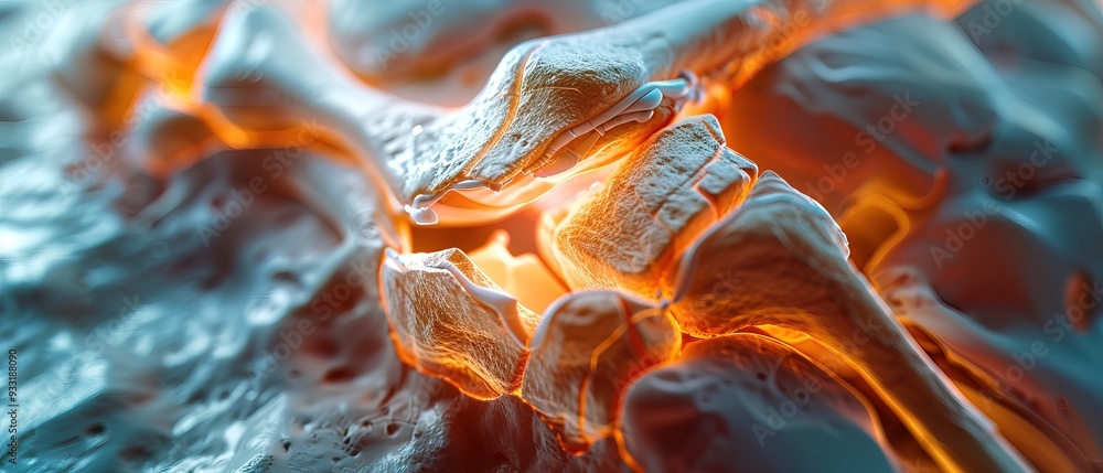 Cross-section of a knee joint, with jagged lines indicating meniscus ...