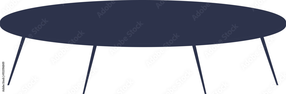Oval meeting table with a sleek design, symbolizing collaboration and ...
