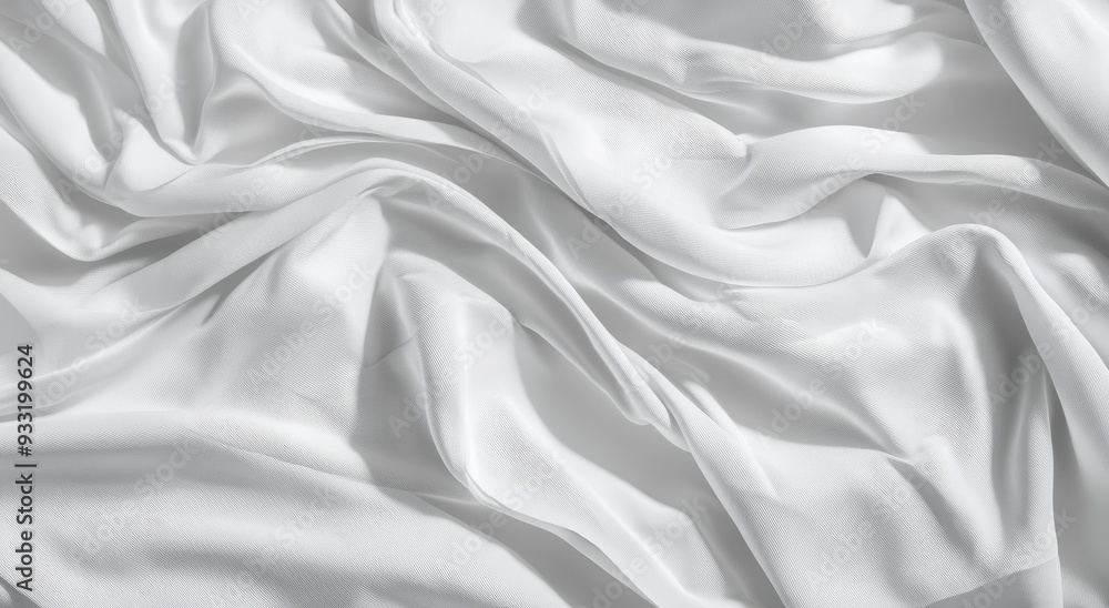 White banknote mock-up, isolated and rendered in 3D. Clean crumpled ...