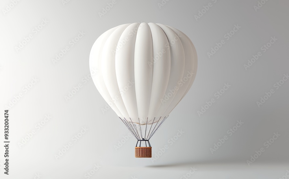 An empty aerostat mockup with a banner for adding. An inflatable ballon ...