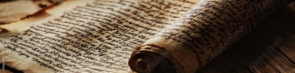 Ancient Hebrew Scroll: AI-Generated Illustration of Prophetic Parchment ...