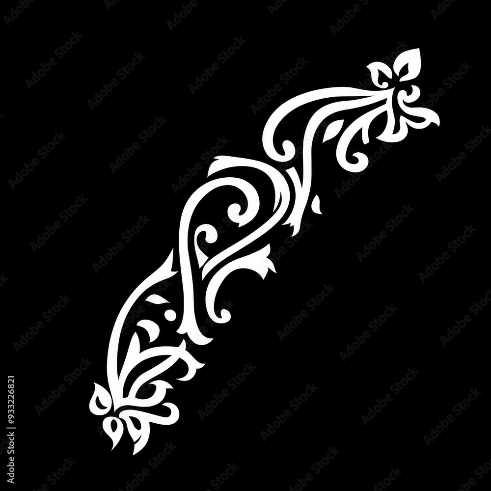 Elegant Victorian-Era Filigree Corners: Vintage Abstract Design ...