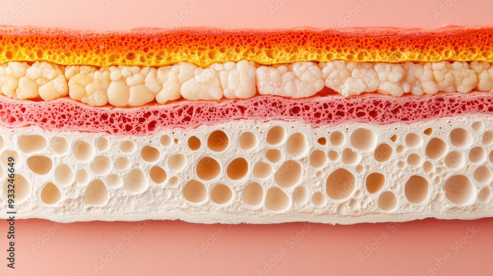 Detailed Cross-Section of Bone with Periosteum and Endosteum Layers, 8K ...