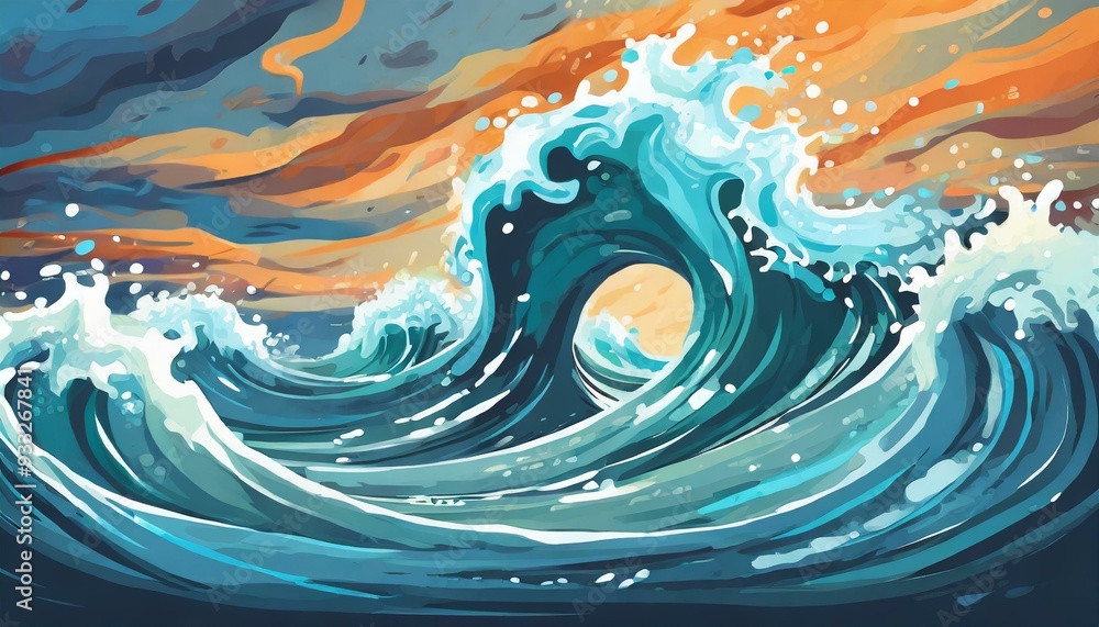 Ocean water wave splash. Sea surf cartoon vector icon. Liquid drop ...
