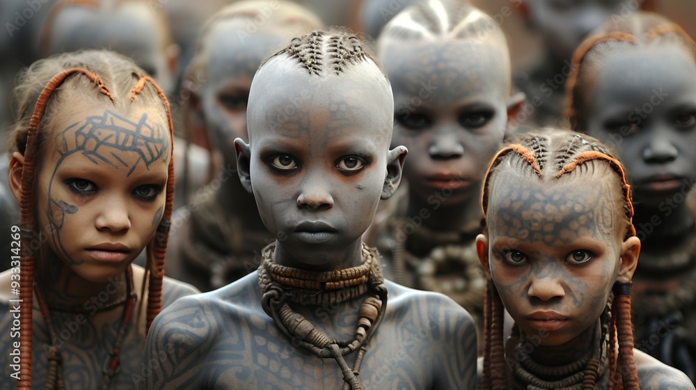 Yanomami tribe in traditional attire detailed view of clothing ...