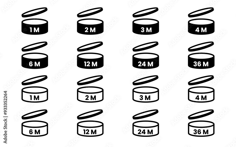 Poster MThe Period After Opening Symbol Icon black and white color ...