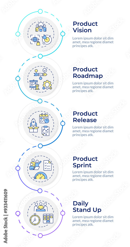 APM planning management infographic design template. Project vision ...
