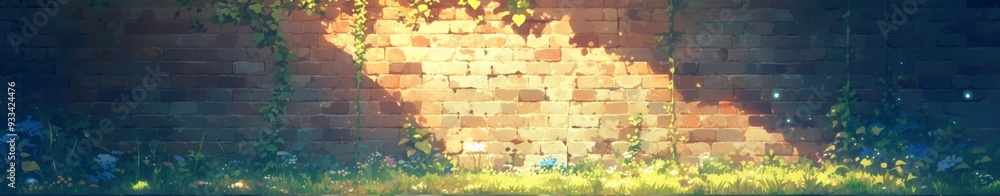anime-style Anime-Style Enchanted: A Whimsical Illustration of a Brick ...