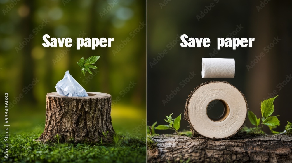 A split image highlighting the importance of paper conservation, with ...