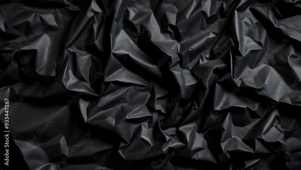 Crumpled black paper texture background, Black paper texture background ...