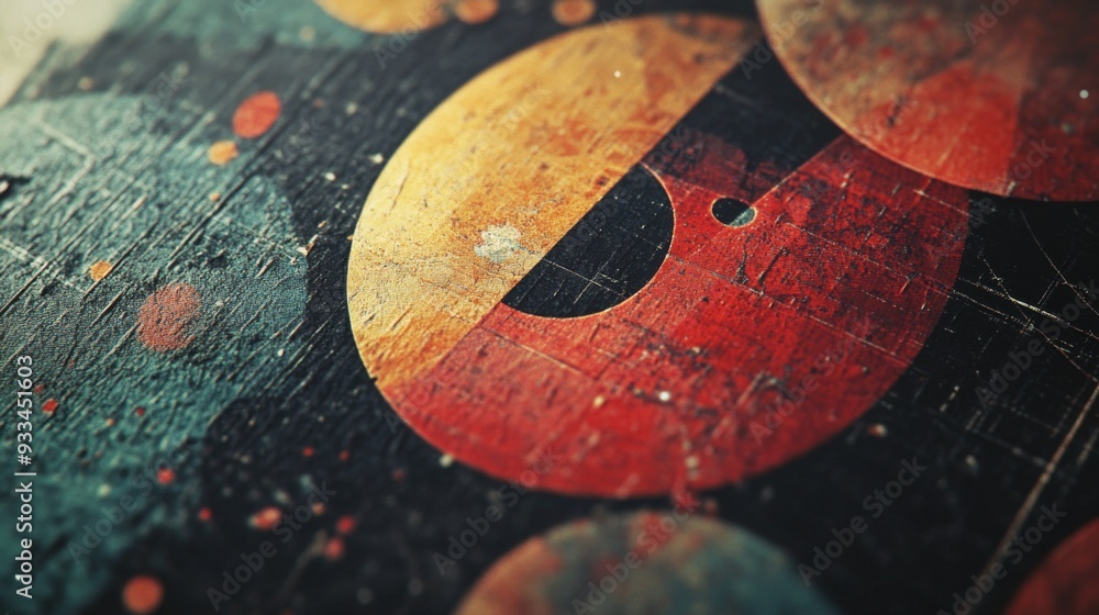 High-resolution close-up of a visually appealing graphic with layered ...