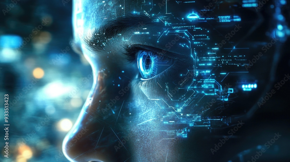 Sensor technology in cyborg enhancements, visualizing the integration ...