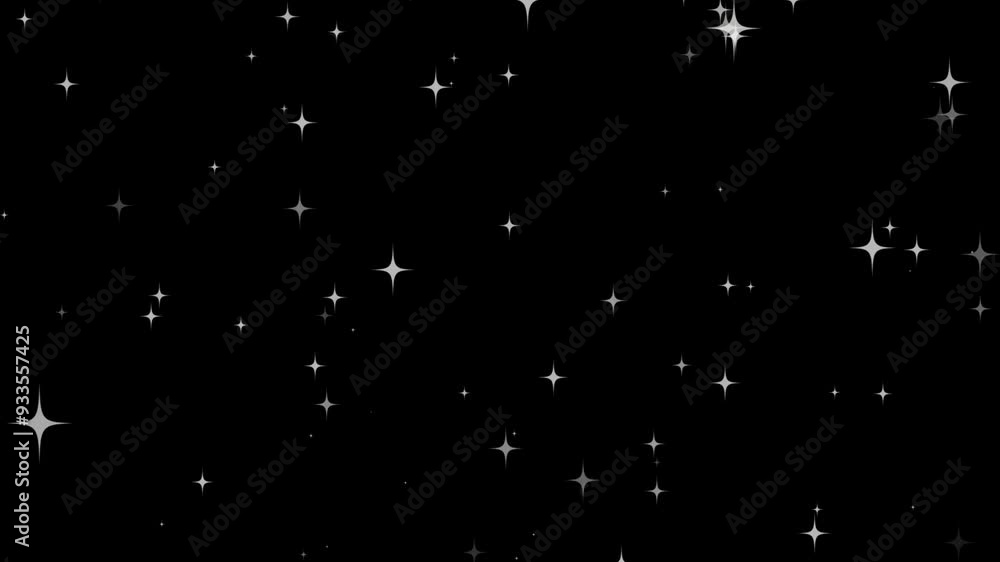 white star blinking, twinkling Star or blinking light effect on black ...