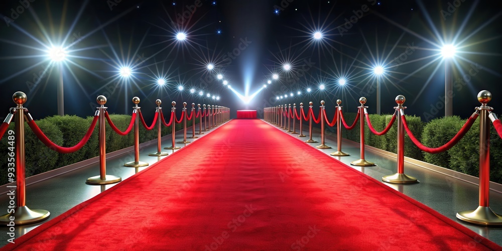 Red carpet roll-out at glamorous movie premiere with Hollywood ...