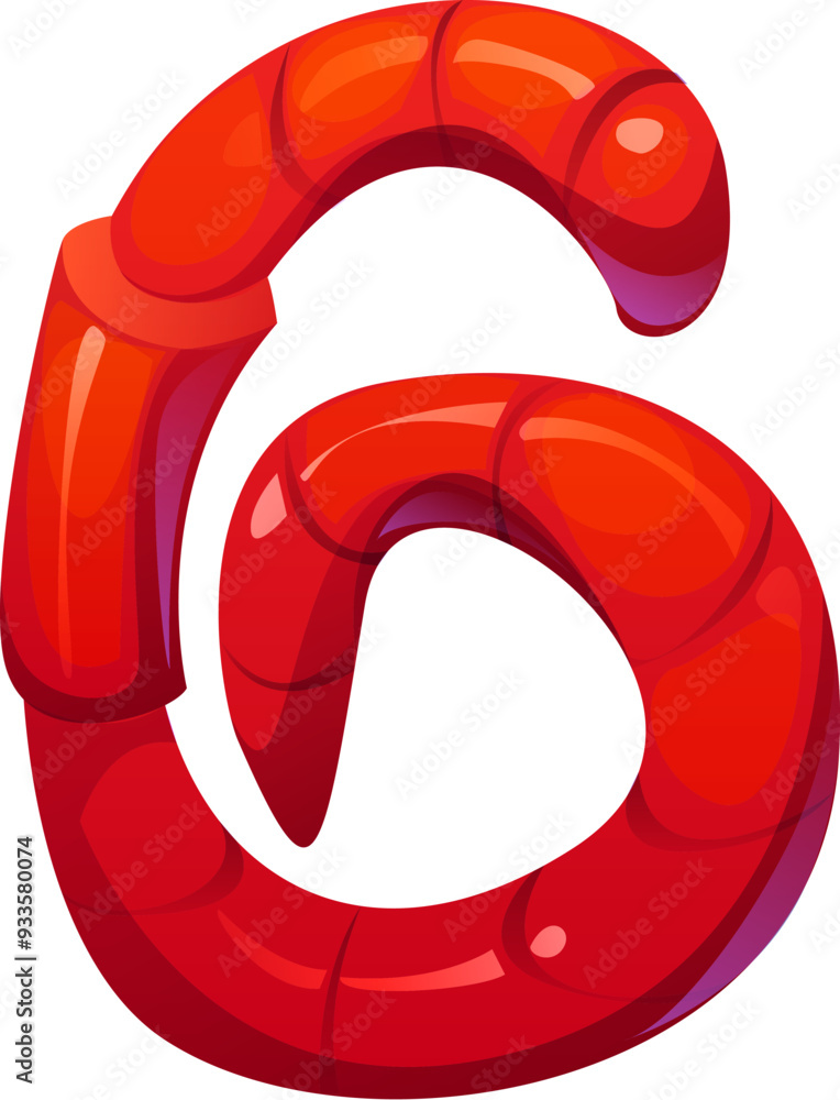 Number six Halloween font, cartoon evil type, funny scary typeface ...