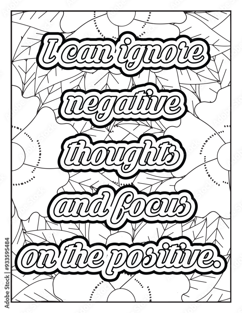 Positive affirmations for kids & students. Motivational quotes coloring ...