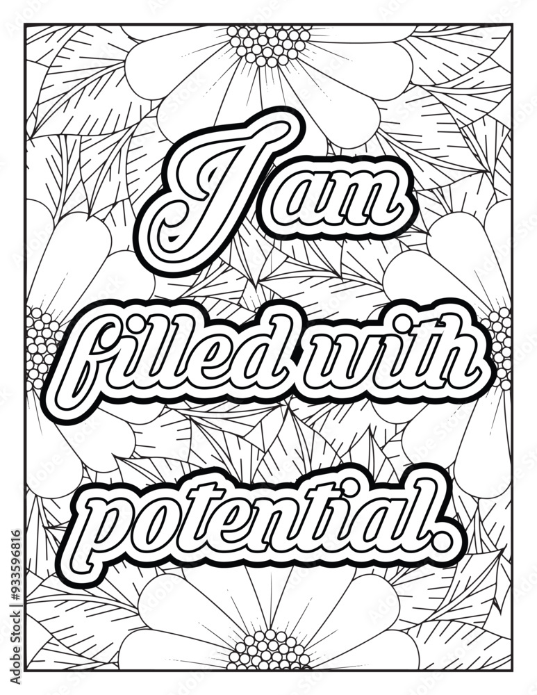 Positive affirmations for kids & students. Motivational quotes coloring ...