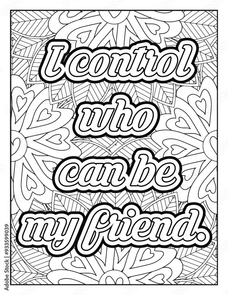 Positive affirmations for kids & students. Motivational quotes coloring ...
