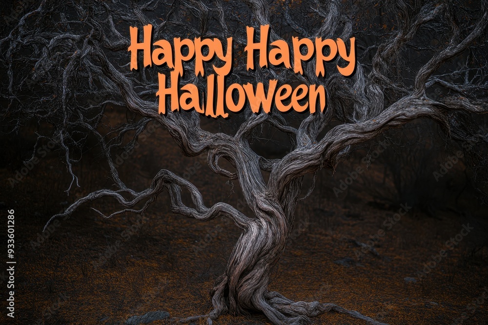 Spooky Tree Collage: Photos of a gnarled, spooky tree with twisted ...