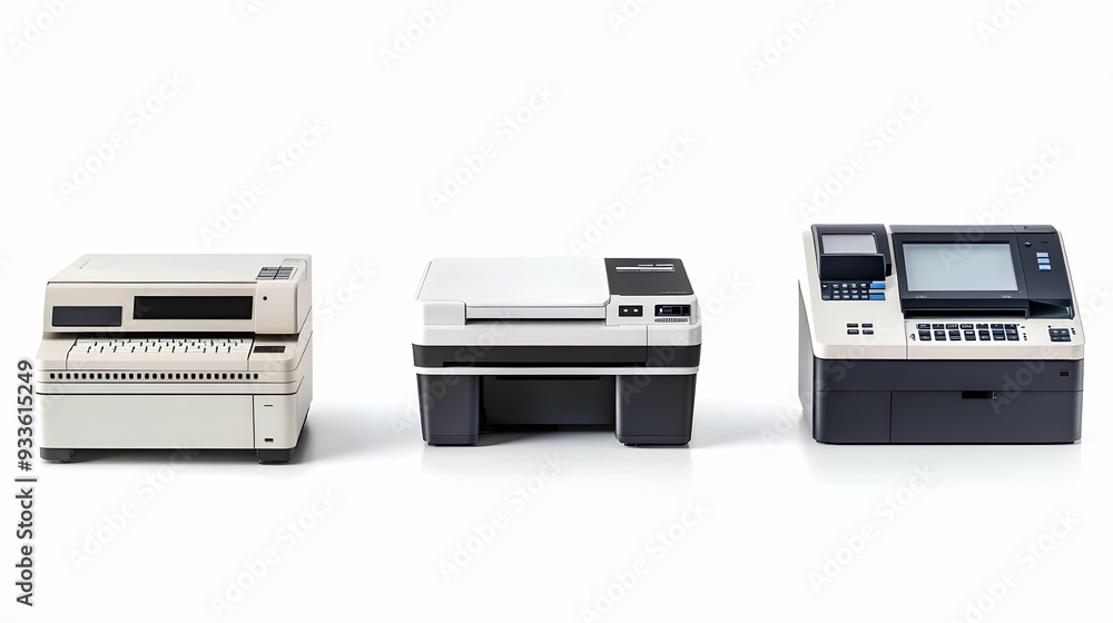 Vintage Office Technology: Comparing an Old Printer, a Modern Printer ...