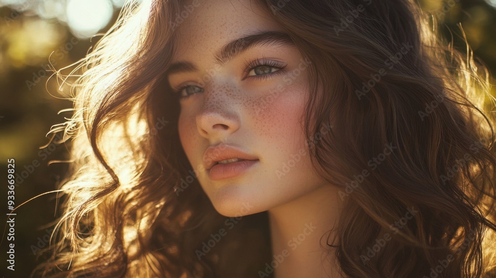 High-resolution image of a woman with voluminous hair styled in ...
