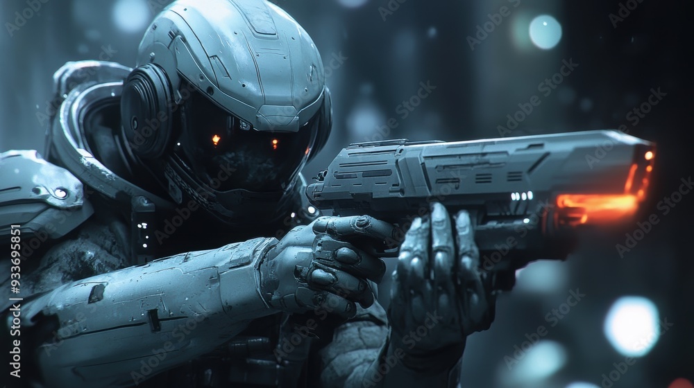 Cybernetic Soldier - An Armored Warrior Prepared to Fight Against ...