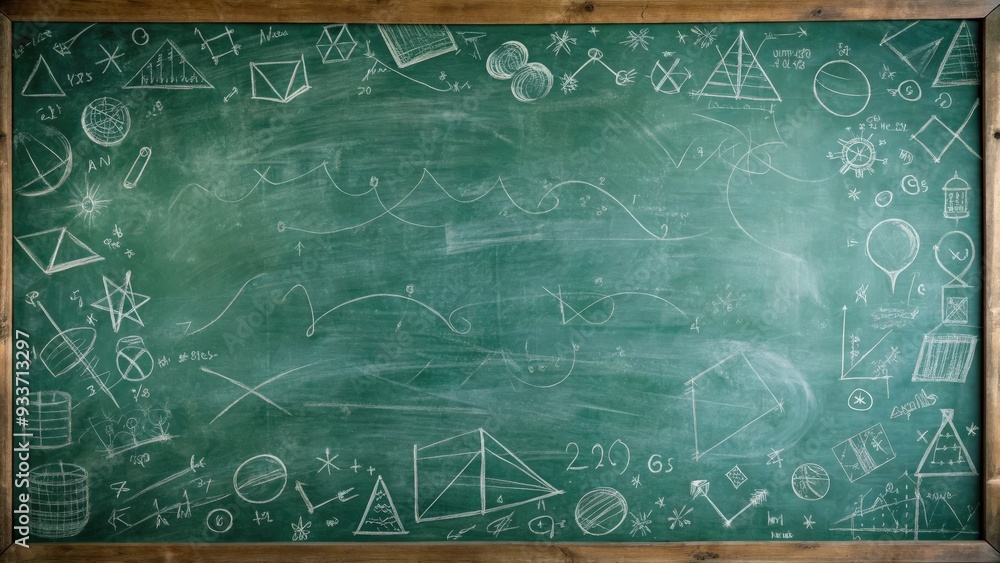Maths formulas written on a chalkboard background, math, formulas ...