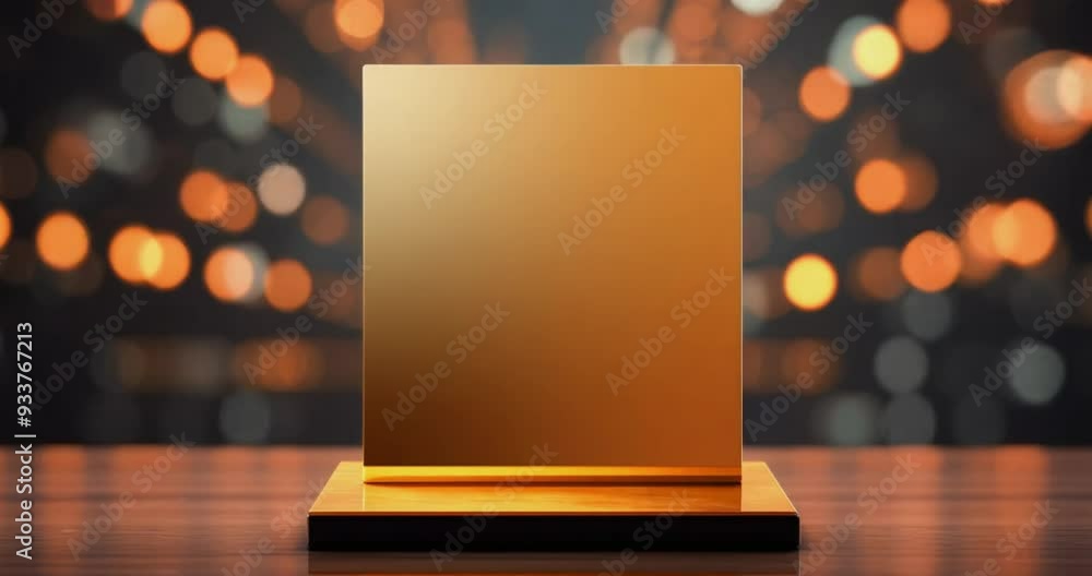 graduation award plaque, gold luxury empty winner trophy template ...