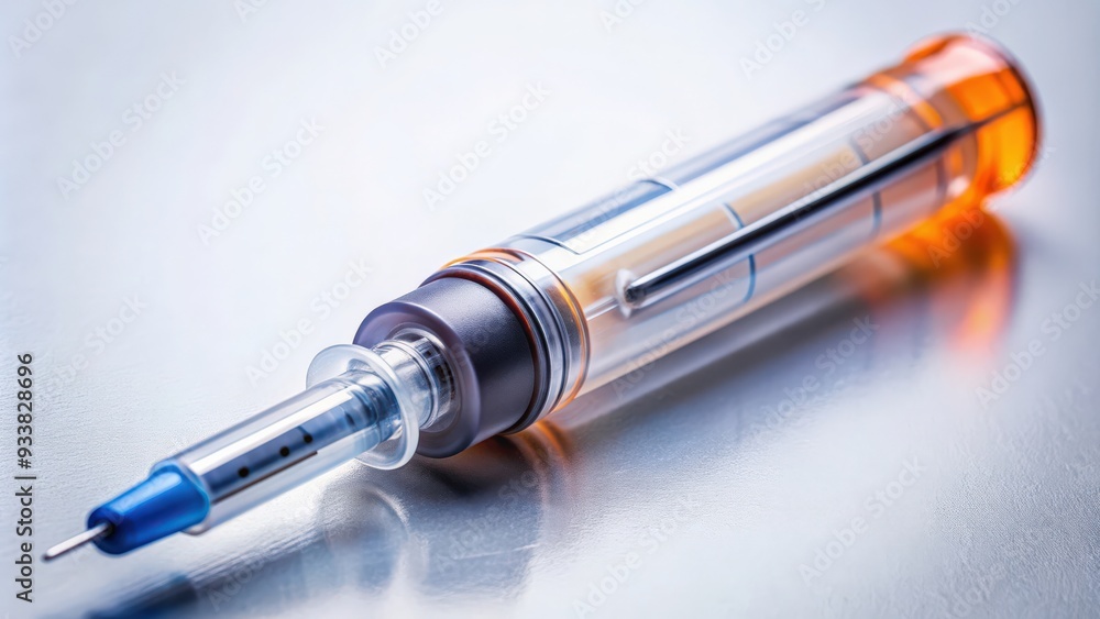 Self-injection pen for insulin or semaglutide macro close up , diabetes ...