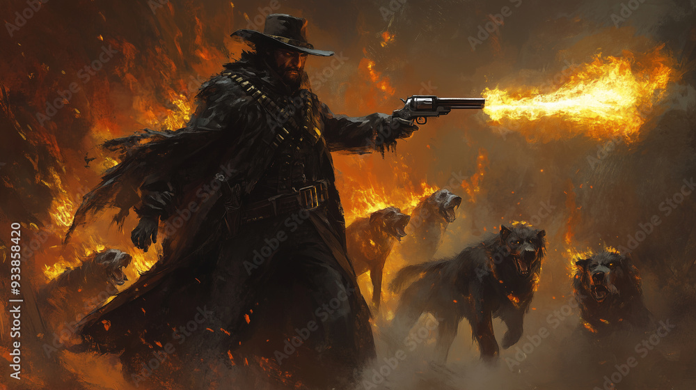 Hellhound Wrangler: A gunslinger who commands a pack of fiery, spectral ...