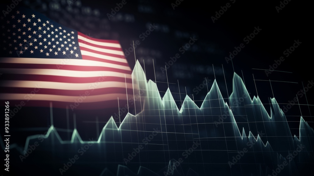 U.S. Economic Growth Graph, a digital representation of a rising graph ...