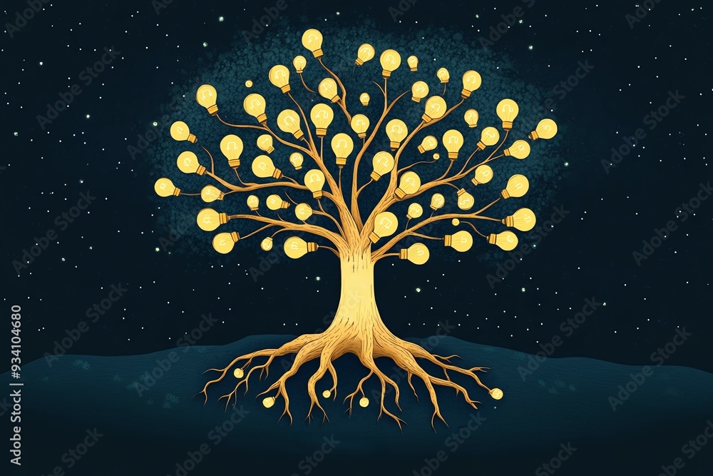 An illustration of a tree with roots labeled as strategic foundations ...